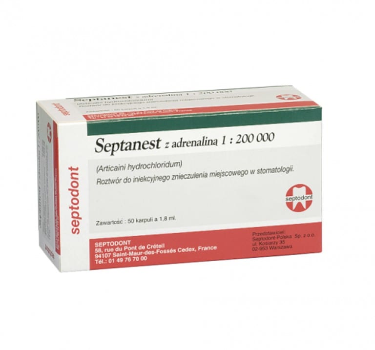 Septanest 1:200 000 x 50 amp. 1,8ml • Marrodent dystrybutor stomatologiczny